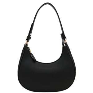 small crescent shoulder bag under the arm purse (black)