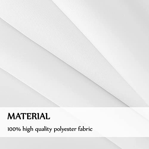 Aocoz White Tablecloth - Rectangle 90 x 132 Inch Stain-Wrinkle Resistant Washable Tablecloth Decorative Table Cover for Dining Table Parties, Wedding