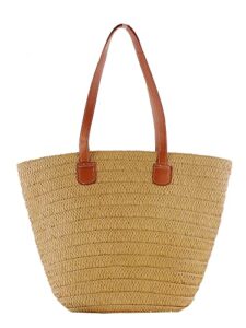 straw tote bag shoulder bag for women straw beach bag handbag soft bohemian hobo bag casual beach daypack for vacation