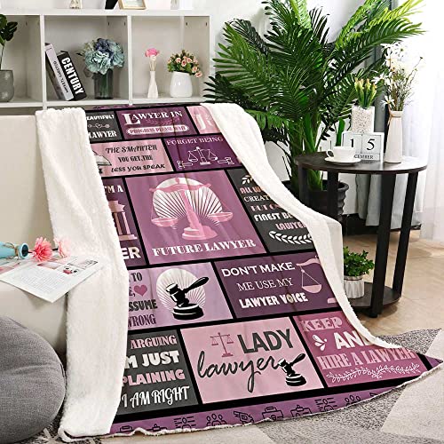 CYREKUD Lawyer Gifts for Women Blanket,Lawyer School Gifts Throw Blanket,Gifts for Lawyer Blanket,Lawyer Gifts for Lawyer Graduation Students,Lawyer Blanket for Christmas Sofa Lawyer Decor 50x 60