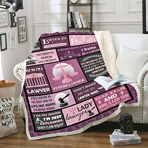 CYREKUD Lawyer Gifts for Women Blanket,Lawyer School Gifts Throw Blanket,Gifts for Lawyer Blanket,Lawyer Gifts for Lawyer Graduation Students,Lawyer Blanket for Christmas Sofa Lawyer Decor 50x 60