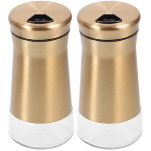 kichvoe 2pcs stainless steel salt and pepper shakers set seasoning shaker with holes and lids seasoning bottles kitchen bottles