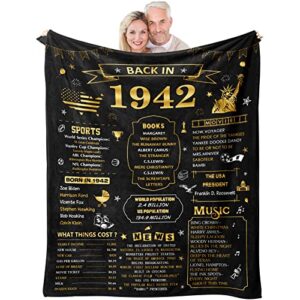 81st birthday gifts for women men blanket, happy 81st birthday decorations for women men, best 81st birthday gifts ideas, 1942 81 year old birthday gifts for woman, 81 birthday throw blanket 60” x 50”