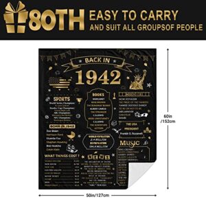 81st Birthday Gifts for Women Men Blanket, Happy 81st Birthday Decorations for Women Men, Best 81st Birthday Gifts Ideas, 1942 81 Year Old Birthday Gifts for Woman, 81 Birthday Throw Blanket 60” X 50”