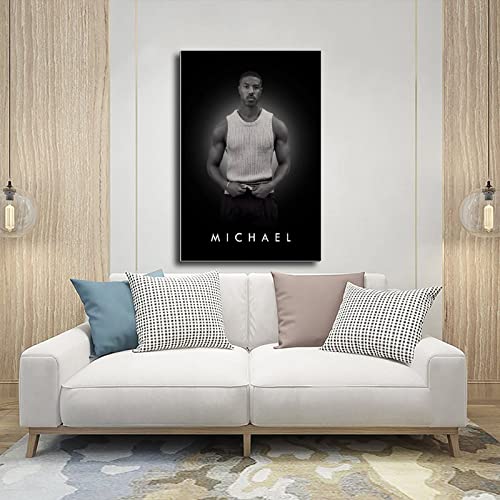 XIUXIN Male Movie Star Pictures Michael B Jordan Canvas Poster Bedroom Decor Sports Landscape Office Room Decor Gift Unframe:12x18inch(30x45cm)