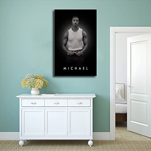 XIUXIN Male Movie Star Pictures Michael B Jordan Canvas Poster Bedroom Decor Sports Landscape Office Room Decor Gift Unframe:12x18inch(30x45cm)