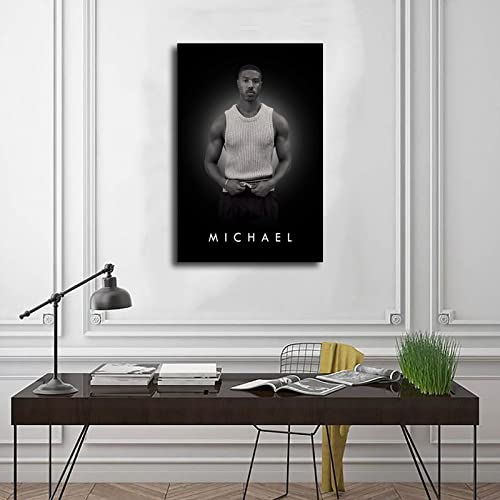 XIUXIN Male Movie Star Pictures Michael B Jordan Canvas Poster Bedroom Decor Sports Landscape Office Room Decor Gift Unframe:12x18inch(30x45cm)