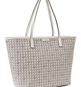 Tory Burch Women's Ever-Ready Tote, New Ivory, Off White, Print, Grey, One Size