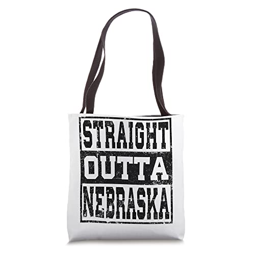 Nebraska State Straight outta Nebraska design Tote Bag