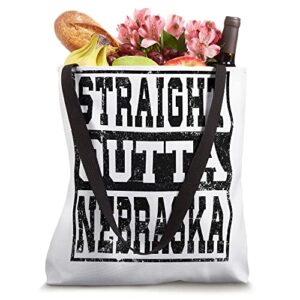 Nebraska State Straight outta Nebraska design Tote Bag