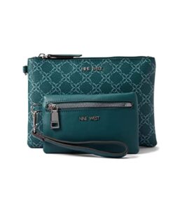 nine west zanzi wristlet duo bottle green one size