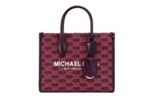 michael kors mirella logo tote crossbody bag size small (mulberry multi)