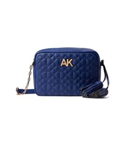 anne klein quilted camera crossbody cobalt one size