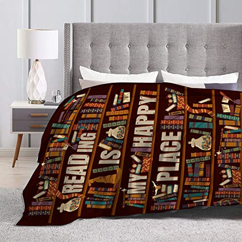 RIEDIOVS Book Lovers Gifts Blanket for Women-Gifts for Book Lovers-Librarian Gifts-60' x 50' Reading Blanket for Book Lovers on Birthday Christmas -1, 60'x50'