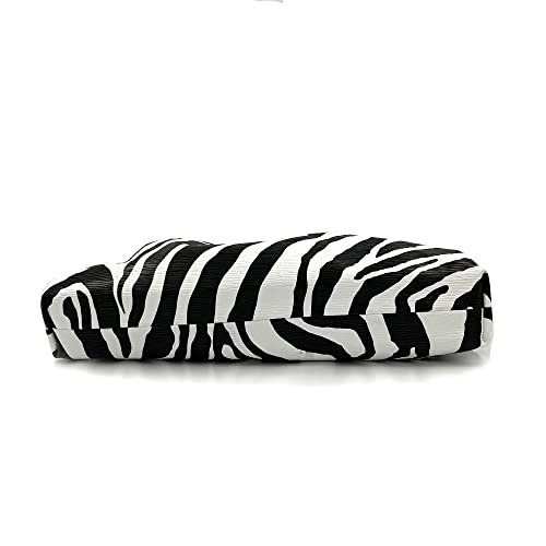 Women's Zebra Print Pouch Bag Cloud-Shaped Dumpling Clutch Toothpick Pattern Anti-Scratch Purse Ruched Leather Shoulder bag (Zebra)