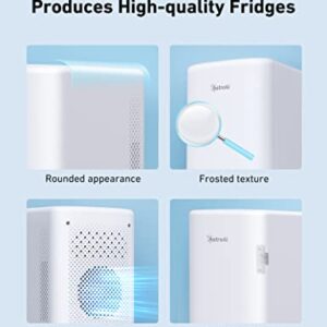 AstroAI Mini Fridge 2.0, 6 Liter/8 Cans Skincare Fridge 110V AC/ 12V DC Portable Thermoelectric Cooler and Warmer Refrigerators for Bedroom, Beverage, Cosmetics (Pearl)