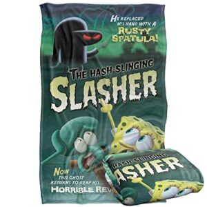 spongebob blanket, 36″x58″ hash slinging slasher silky touch super soft throw blanket