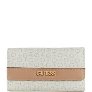 GUESS Factory Women's Ellison Slim Clutch Wallet White