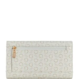 GUESS Factory Women's Ellison Slim Clutch Wallet White