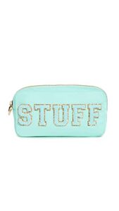 stoney clover lane women’s stuff cotton candy small pouch, cotton candy/stuff, blue, one size