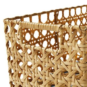 Natural Cane Weave Basket Set, 2-Piece - Easy to use