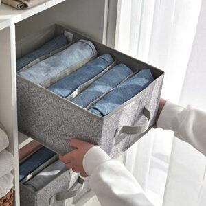 GRANNY SAYS Bundle of 1-Pack Stuffed Animal Storage Box & 2-Pack Jeans Organizer for Closet