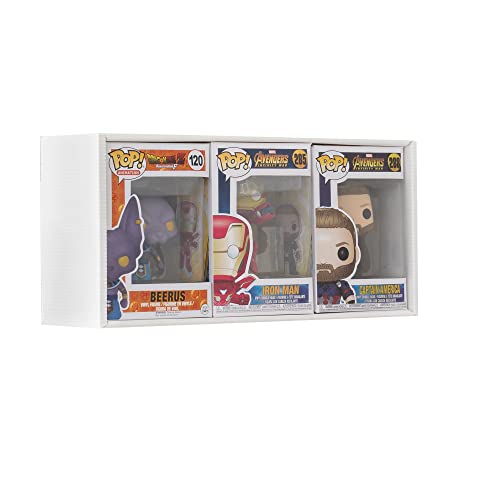 Display Case Compatible with Funko Pop Boxes, Stackable 4 Single Row, with Transparent Cover to Protect Your Collection Against Dust (Holds 12 Pops)