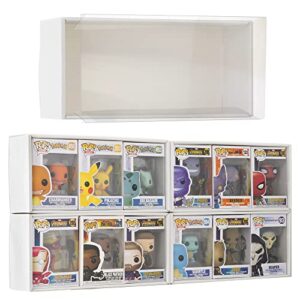 Display Case Compatible with Funko Pop Boxes, Stackable 4 Single Row, with Transparent Cover to Protect Your Collection Against Dust (Holds 12 Pops)