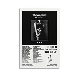 the weeknd poster trilogy album cover poster for boys room canvas wall art bedroom decor 16x24inch(40x60cm)