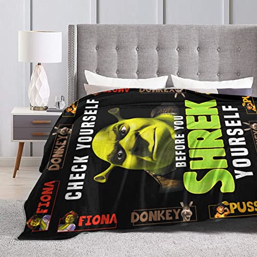 Get Out of My Swamp Blanket Plush Throw Fuzzy Lightweight Super Soft Microfiber Flannel Blankets for Couch, Bed, Sofa Ultra Luxurious Warm