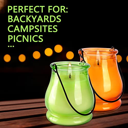 2 Pack Jar Citronella Candles, Large Citronella Candles Outdoor, Candles Gift Set, 2x10 oz Travel Jar Citronella Candles for Indoor