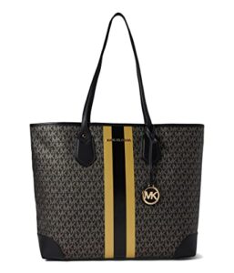 michael kors eva large tote black/gold one size