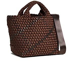 Naghedi Women's St Barths Mini Plaid Tote, Umber, One Size