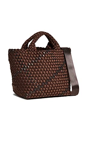 Naghedi Women's St Barths Mini Plaid Tote, Umber, One Size