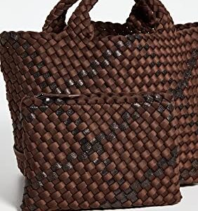 Naghedi Women's St Barths Mini Plaid Tote, Umber, One Size