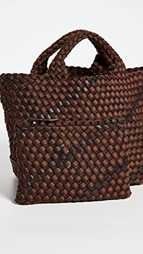 Naghedi Women's St Barths Mini Plaid Tote, Umber, One Size