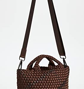 Naghedi Women's St Barths Mini Plaid Tote, Umber, One Size