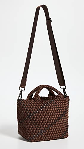 Naghedi Women's St Barths Mini Plaid Tote, Umber, One Size