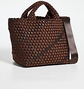 Naghedi Women's St Barths Mini Plaid Tote, Umber, One Size