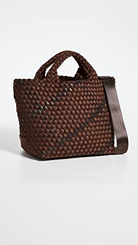 Naghedi Women's St Barths Mini Plaid Tote, Umber, One Size