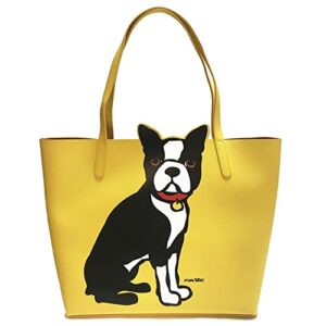 marc tetro boston terrier tote bag