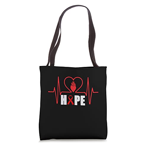 Hope Heart Disease Awareness In February Heart Health Month Tote Bag