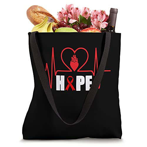 Hope Heart Disease Awareness In February Heart Health Month Tote Bag