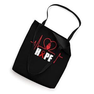 Hope Heart Disease Awareness In February Heart Health Month Tote Bag