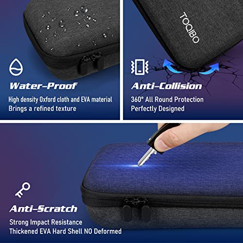 TOQIBO Protective Carrying Case for Steam Deck, Portable Travel Carrying Case Pouch Compatible with Steam Deck Console & Accessories, Hard Shell Carry Case Built-in AC Adapter Charger Storage Bag