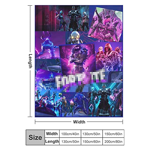 Anime Game Fans Super Soft Anti-Pilling Flannel Throw Blanket for Sofa Bed Car Teenagers Adults 40"x50"