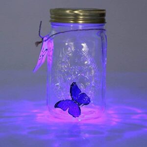 Butterfly Collection Jar, Butterfly in a Jar That Moves, Butterfly Collection Mason Jar, Animated Butterfly in a Jar (Yellow)