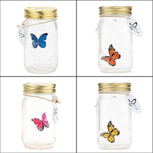 Butterfly Collection Jar, Butterfly in a Jar That Moves, Butterfly Collection Mason Jar, Animated Butterfly in a Jar (Yellow)