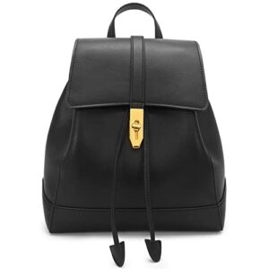 kattee genuine leather backpack purse for women fashion rucksack ladies school shoulder bag medium size adjustable straps