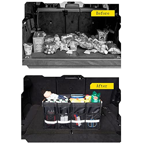 LUVADU ZHJ Trunk Organizers 2 Pcs Car Boot Organiser Car Trunk Storage Organizer Car Supplies Trunk Organizers